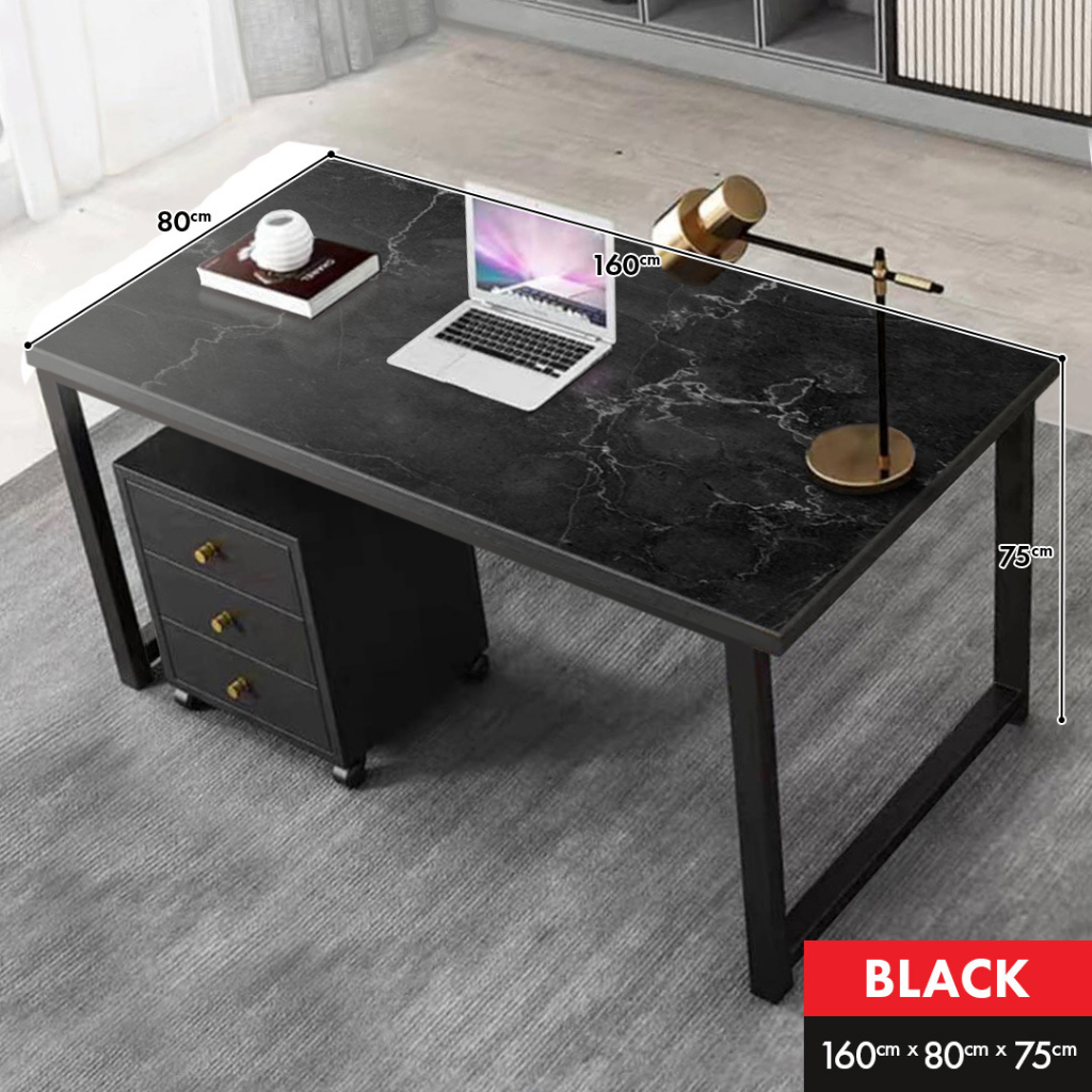 KENZZO :180CM EXTRA LARGE & STRONG MARBLE Texture Study Table/ Office ...