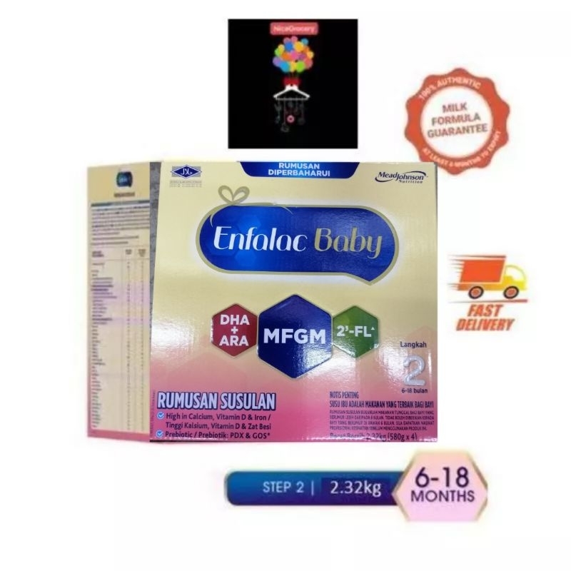 Enfalac Baby Step 2(6-18Bulan) 2.32KG**Bagi 2 box x1.16kg**** | Shopee ...