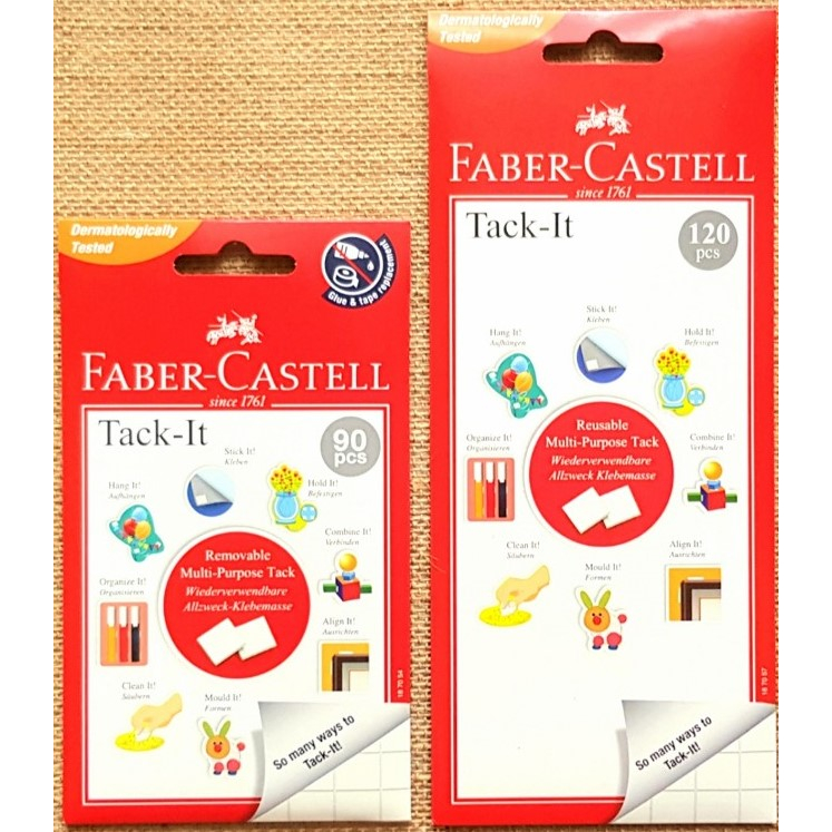 Faber-Castell Tack-It 120pcs & 90pcs - Removable Multi-Purpose Tack ...