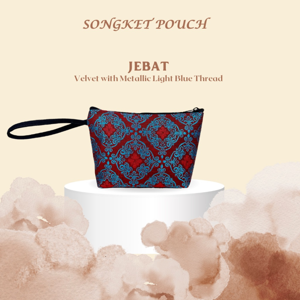 Songket Premium Pouch Purse Wristlet Bag cenderahati Tourist Souvenir ...