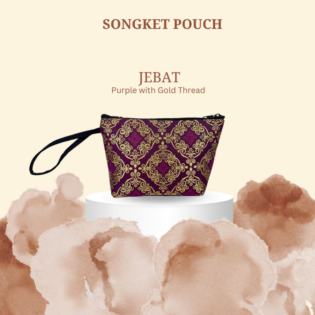 Songket Premium Pouch Purse Wristlet Bag cenderahati Tourist Souvenir ...