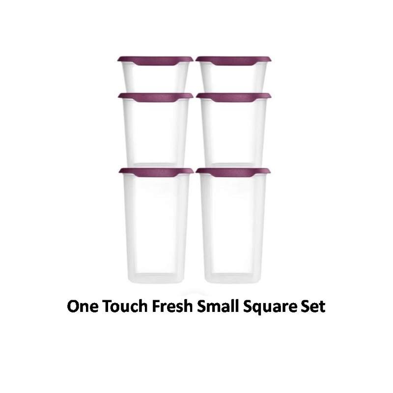 Tupperware One Touch Fresh Small Square Set (6pcs) | Shopee Malaysia