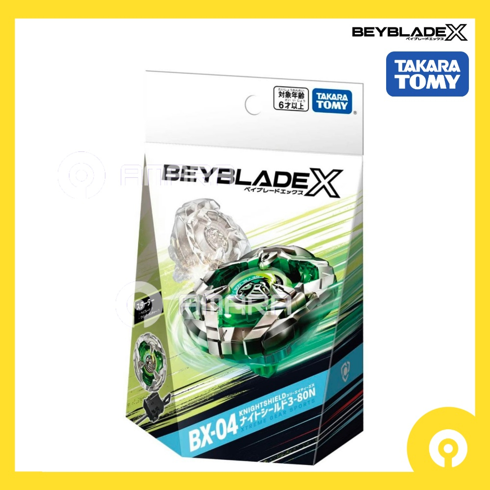 Takara Tomy BEYBLADE X BX-04 Knight Shield 3-80N Starter comes with ...