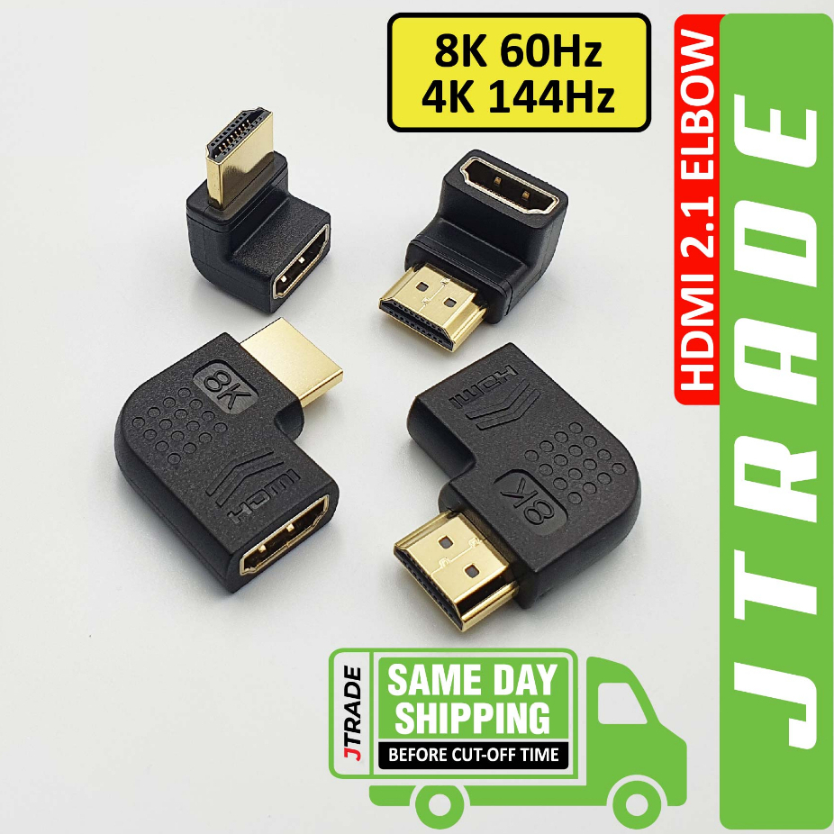 8K 2.1 HDMI Elbow L 90 Degree / 270 Degree Adapter Male to Female 8K ...