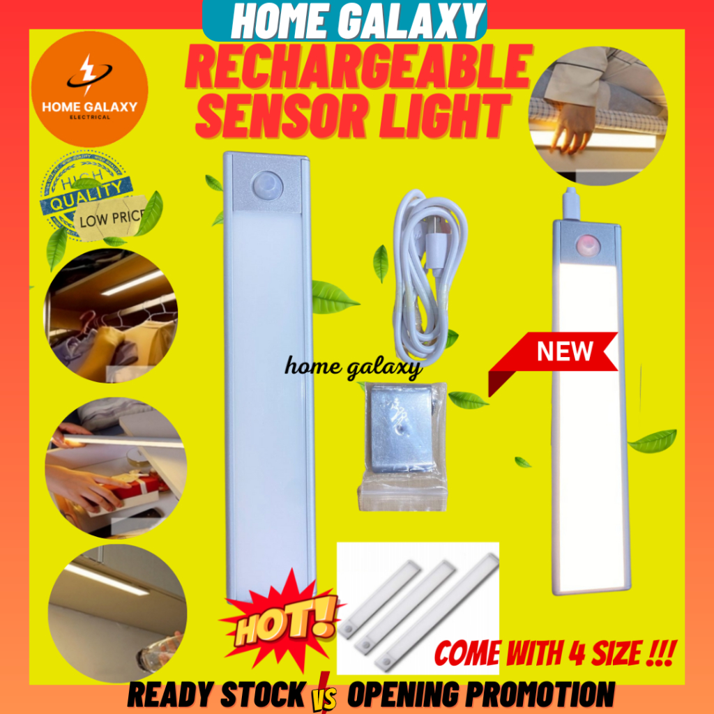 Lampu Sensor kabinet Rechargeable lampu almari Cabinet Light Magnetic ...