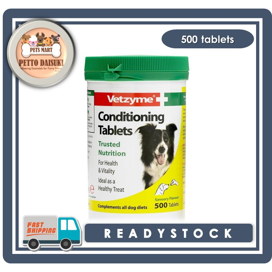 VETZYME Conditioning Tablets 240tabs/500tabs (156g/325g) with B Complex ...