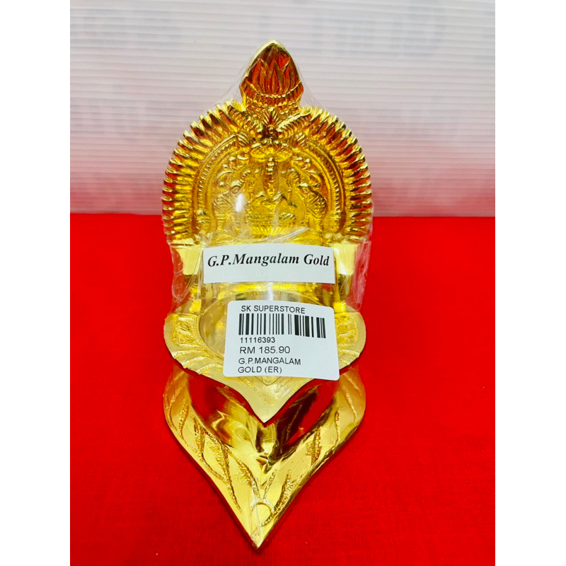 Sri Ganesh Gold plated Kamatchi vilakku 4.5 inch 11 cm | Shopee Malaysia