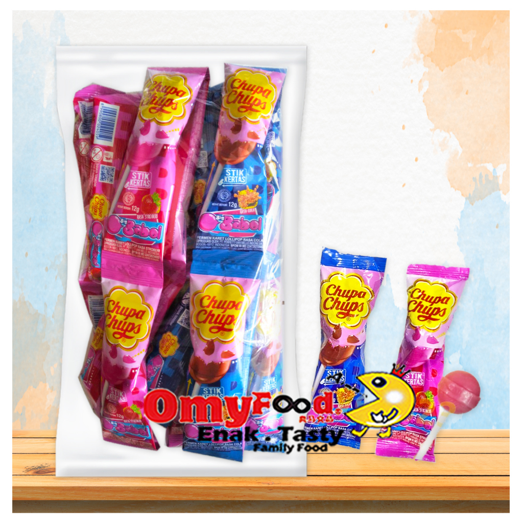 24pcs Chupa Chups Big Babol Gum Filled Lollipop Omyfood Shopee Malaysia