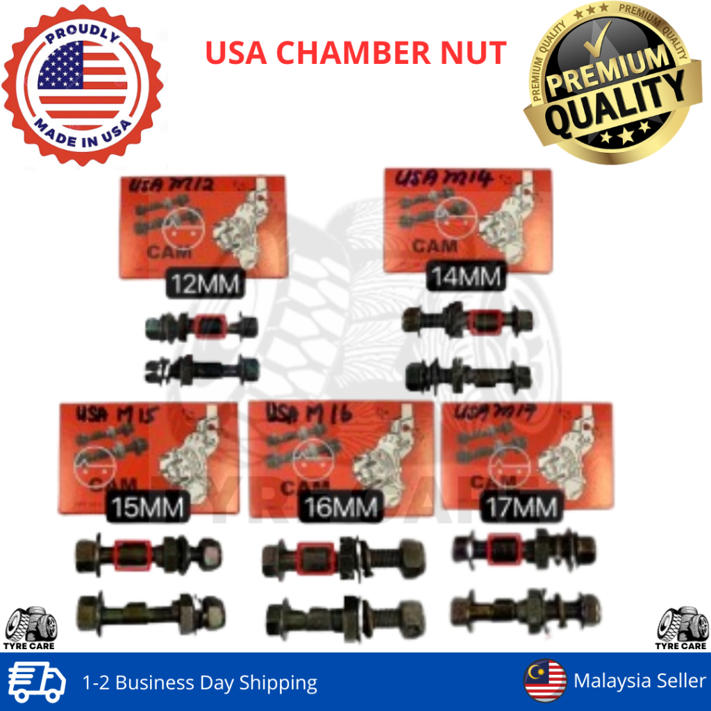 Camber Nut USA Heavy Duty (2Pc/Set) Camber Bolt Skru Chamber Alignment ...