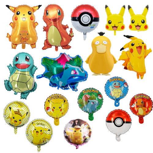 Pokemon Pikachu Bulbasaur Charmander Squirtle Pokeball Cartoon Birthday ...