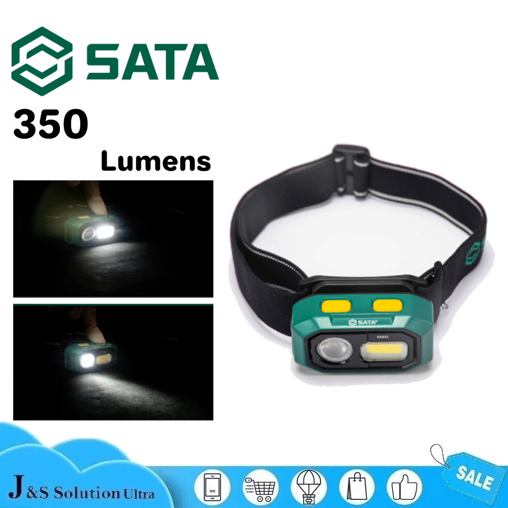 SATA 90902 350 Lumens Multi-Function Headlight Li-ion Battery | Shopee ...