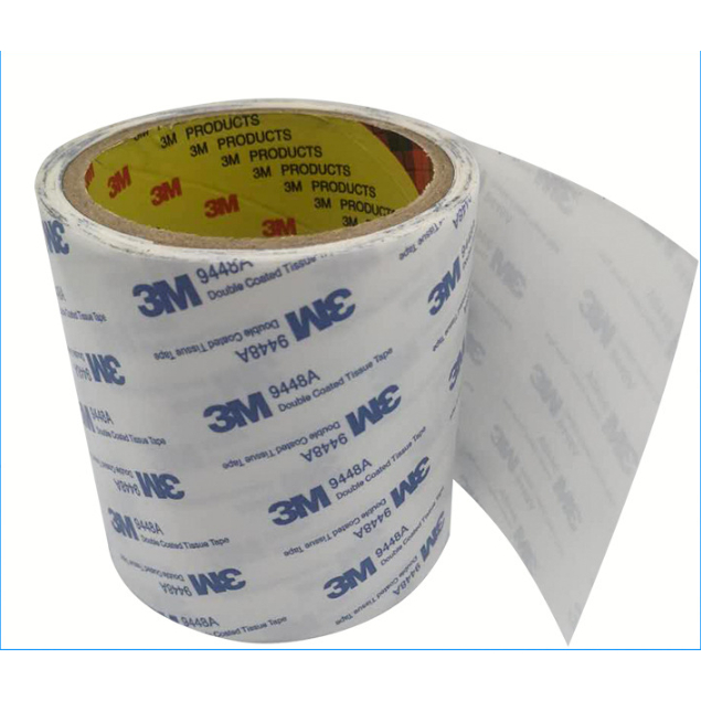3M 9448A 50m Double Sided Coated Tissue Adhesive Tape White 50 meter | Shopee Malaysia