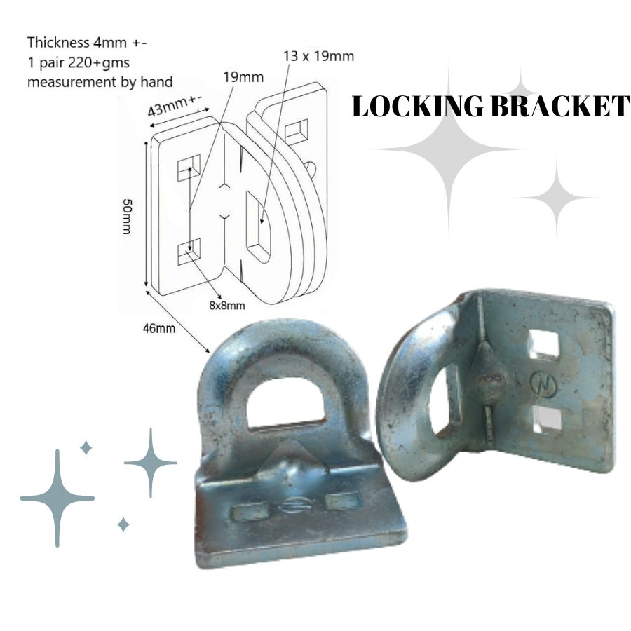 Heavy Duty Locking bracket / ear lock / telinge pintu besi / welding ...
