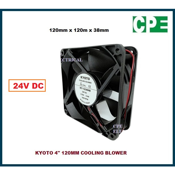 KYOTO 4" 24VDC AC Axial Fan / Cooling Blower 120mm x 120mm x 38mm ...