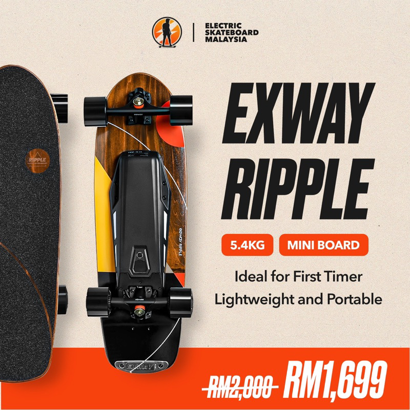 Exway Ripple - New Premium Mini Electric Skateboard! | Shopee Malaysia