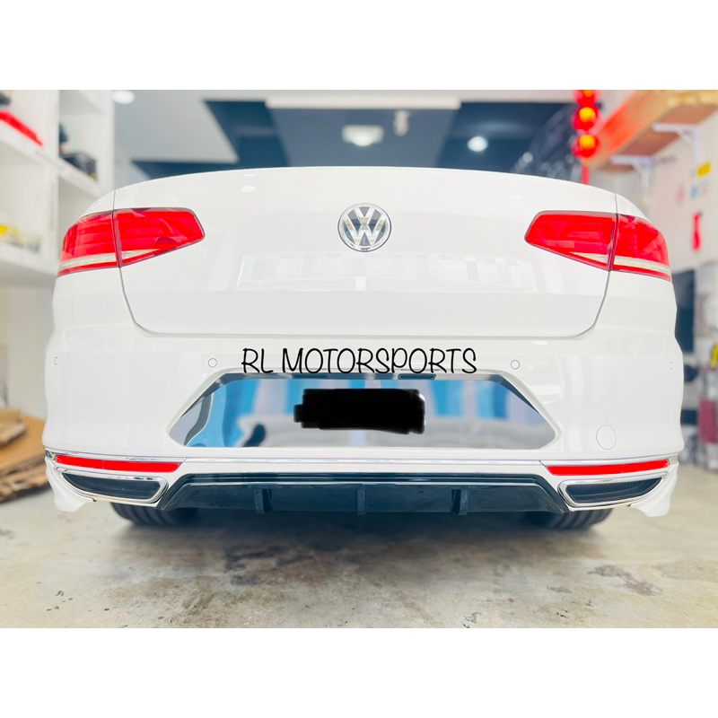 Volkswagen Passat B8 front bumper canard lip air duct rear under center ...