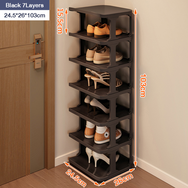 Shoe Rack Multi-layer Folding Narrow Shoe Rack Plastic Simple Shoe Rack ...