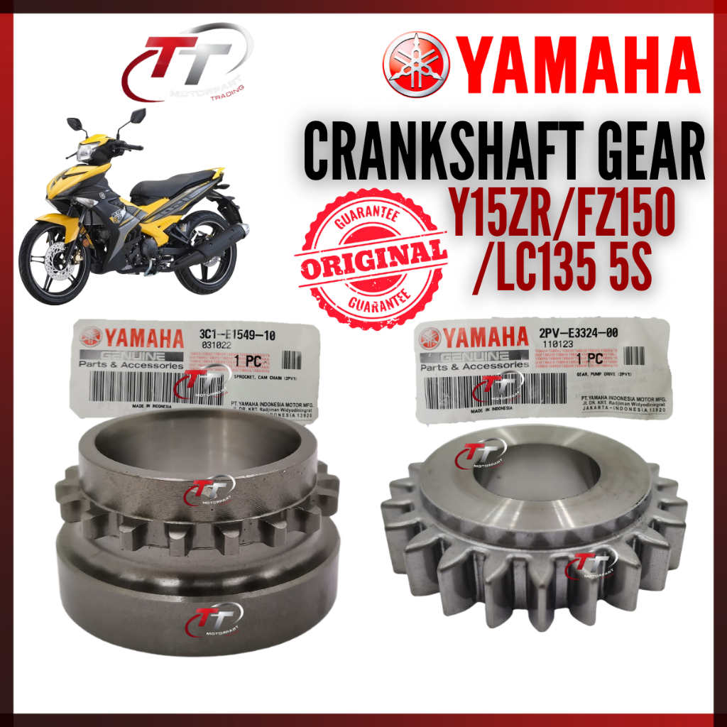100% ORIGINAL YAMAHA Y15ZR Y16ZR FZ150 LC135 5S Y15 Y16 CRANKSHAFT GEAR TIMING GIAR OIL PUMP ...