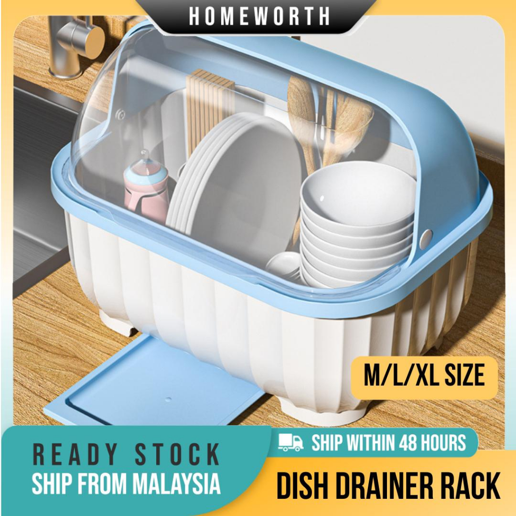 HOMEWORTH Extra Large Multipurpose Kitchen Fully Covered Dish ...
