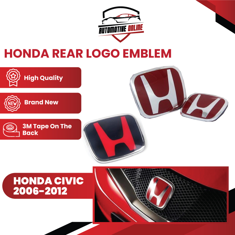 1 pair Type-R Front & Rear Logo Honda Civic FD 2006-2011 Type-R Front ...