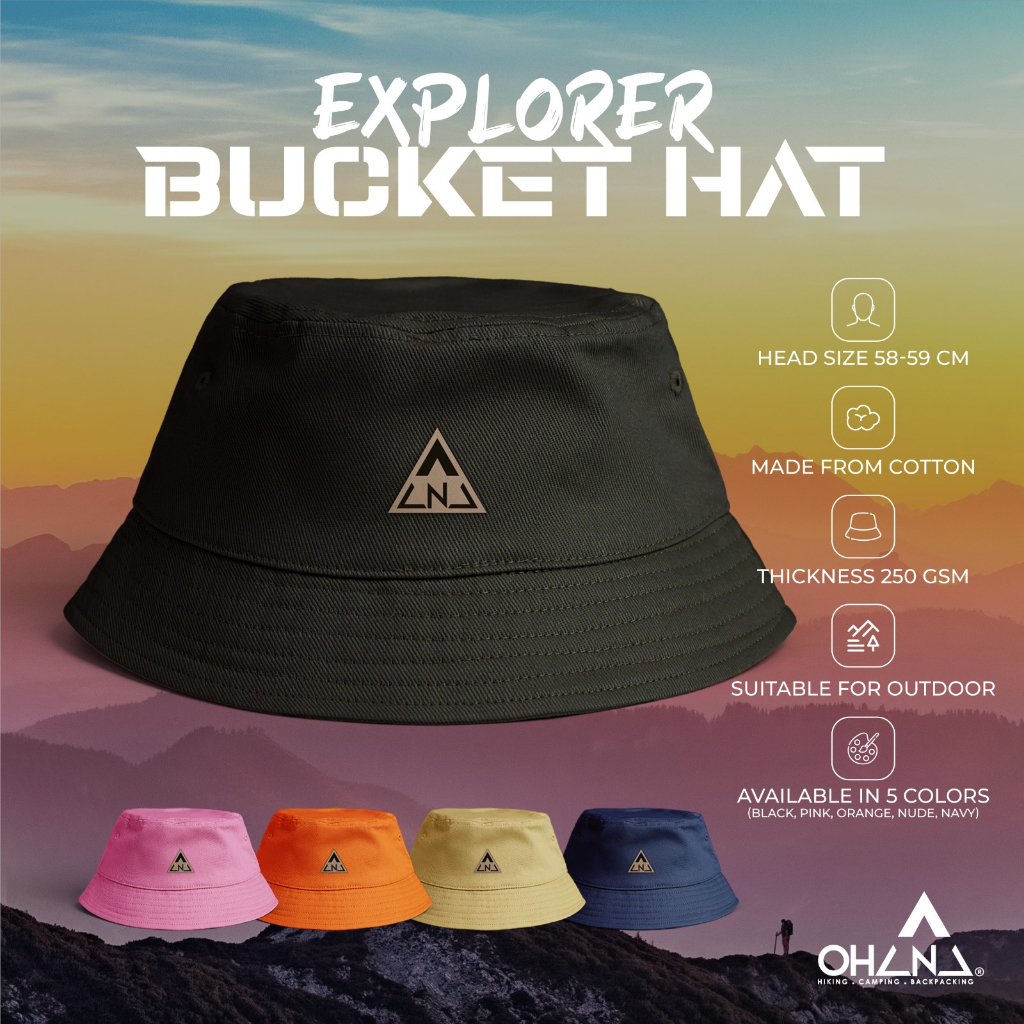 🔥 READY STOCK🔥 Unisex Explorer Bucket Hat By Ohana | Shopee Malaysia
