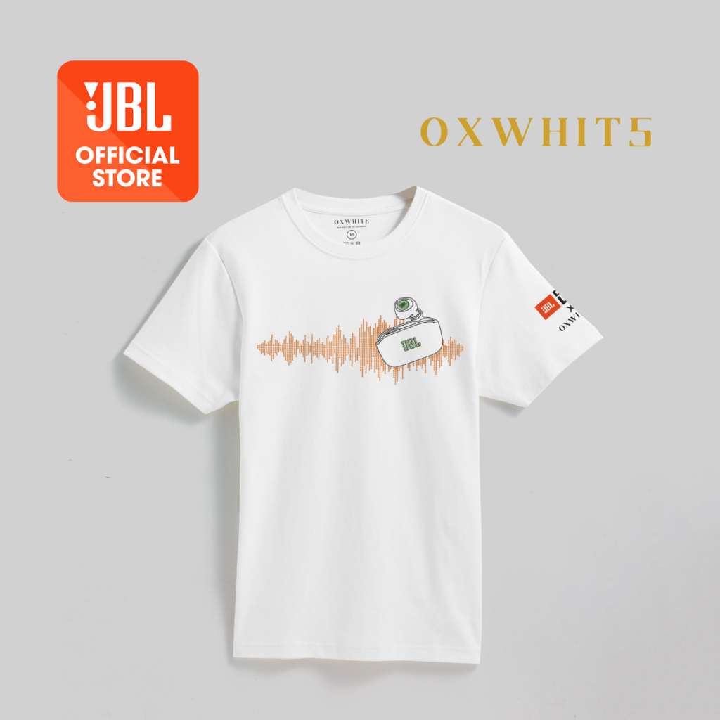 JBL X OXWHITE Limited Edition Premium Weight Cotton Crew Exclusive Tee ...