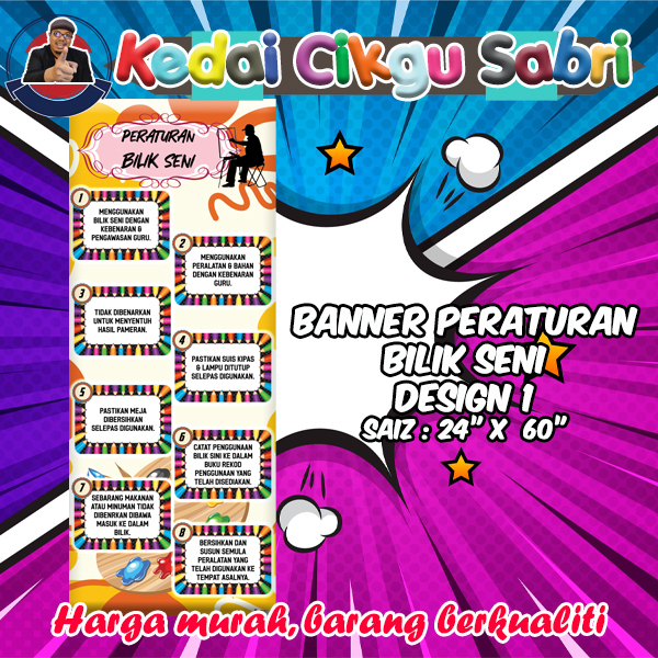 BANNER PERATURAN BILIK SENI | Shopee Malaysia
