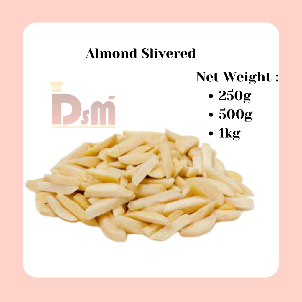 Almond Strip ( U.S.A ) / Slivered Almond / Badam Batang 杏仁条 250g/500g ...