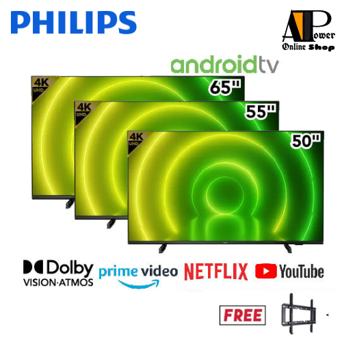 PHILIPS 50"/55"/65" 4K UHD LED ANDROID TV 50PUT7428/68/55PUT7406 ...