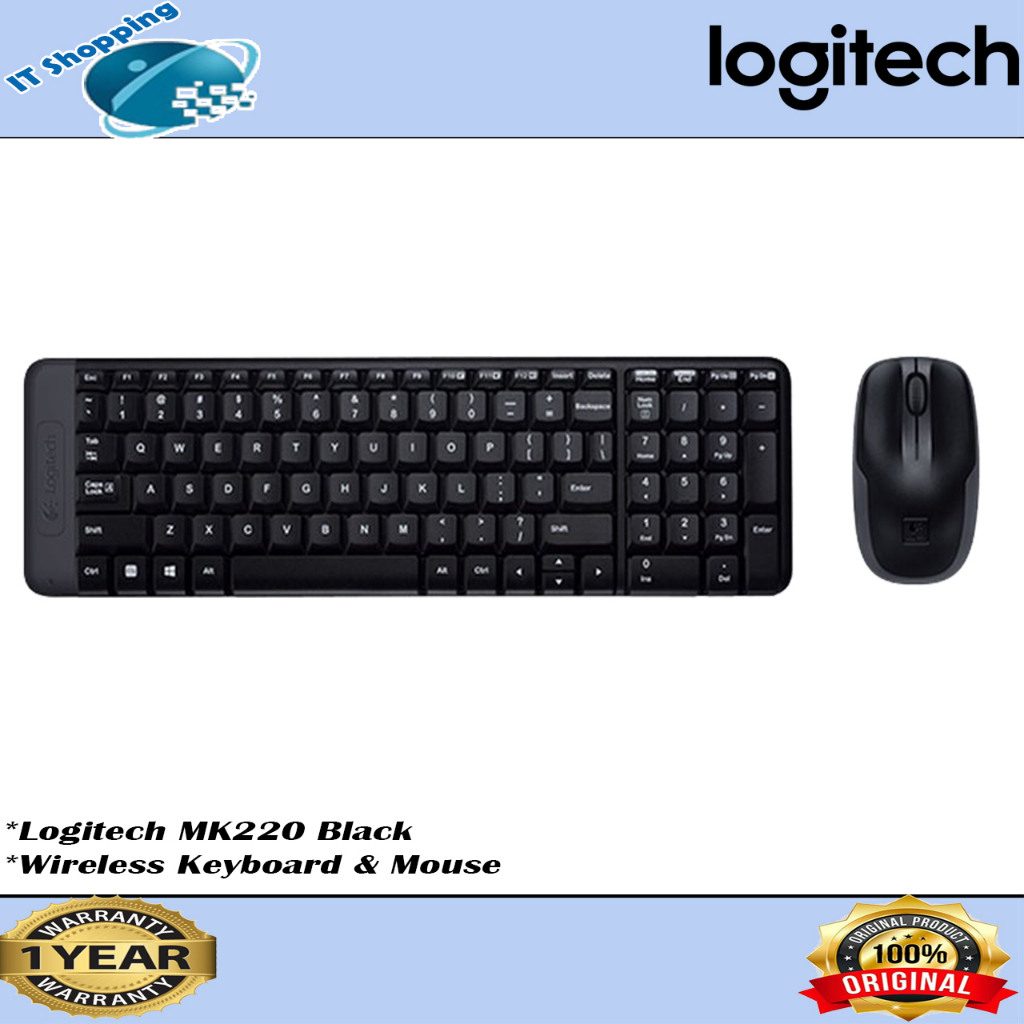LOGITECH MK220 WIRELESS KEYBOARD & MOUSE COMBO | Shopee Malaysia