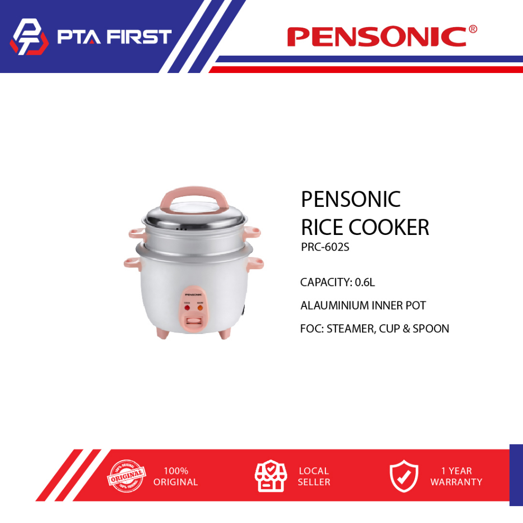 PENSONIC PRC-602S RICE COOKER 0.6L (915720) | Shopee Malaysia