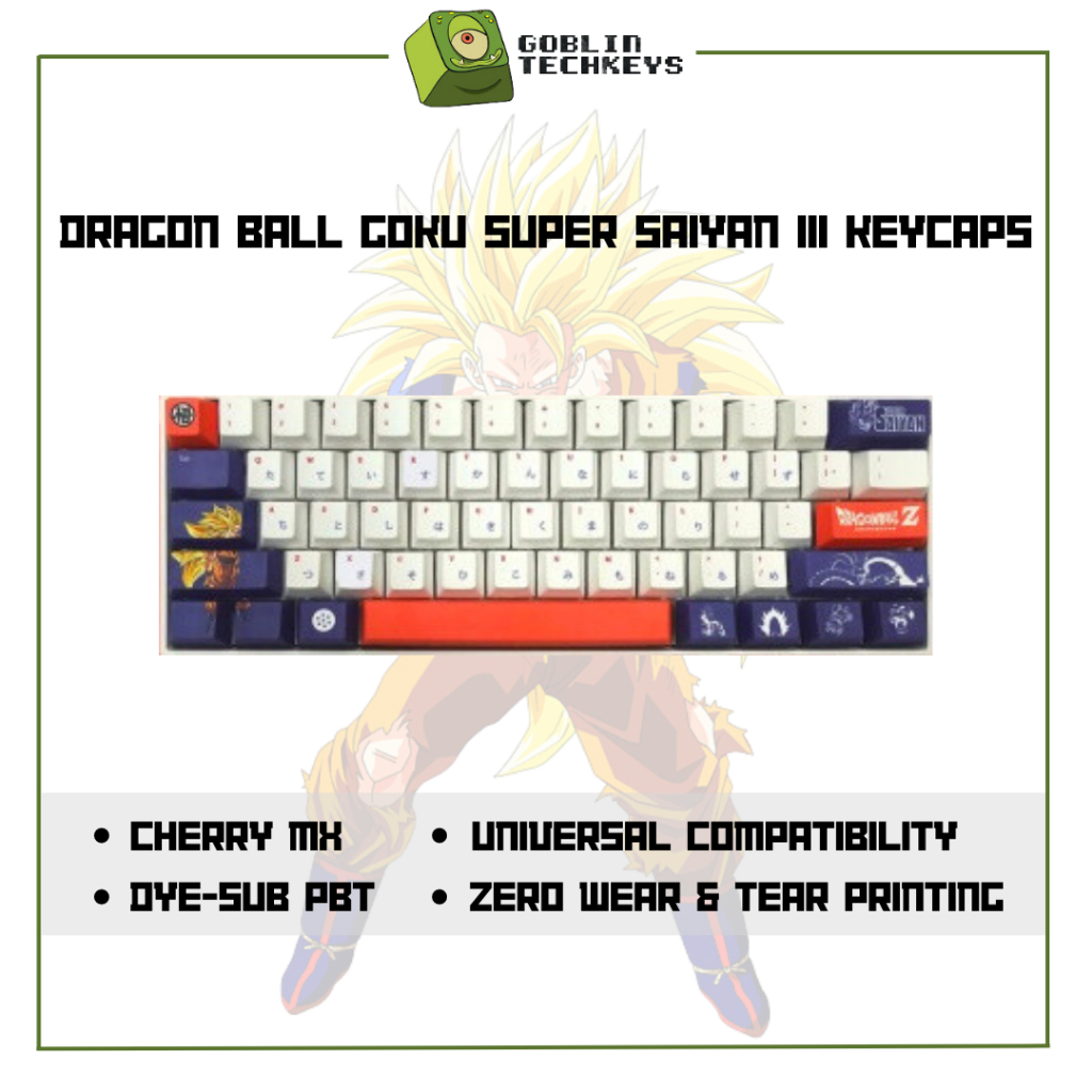 Dragon Ball Keycaps | Goku Super Saiyan III Keycaps | Shopee Malaysia