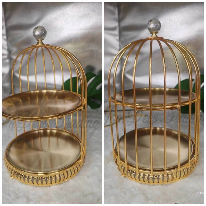 Dessert Tray GOLD Tier Fruit Holder Hi Tea Rack Sarang Burung Exclusive ...