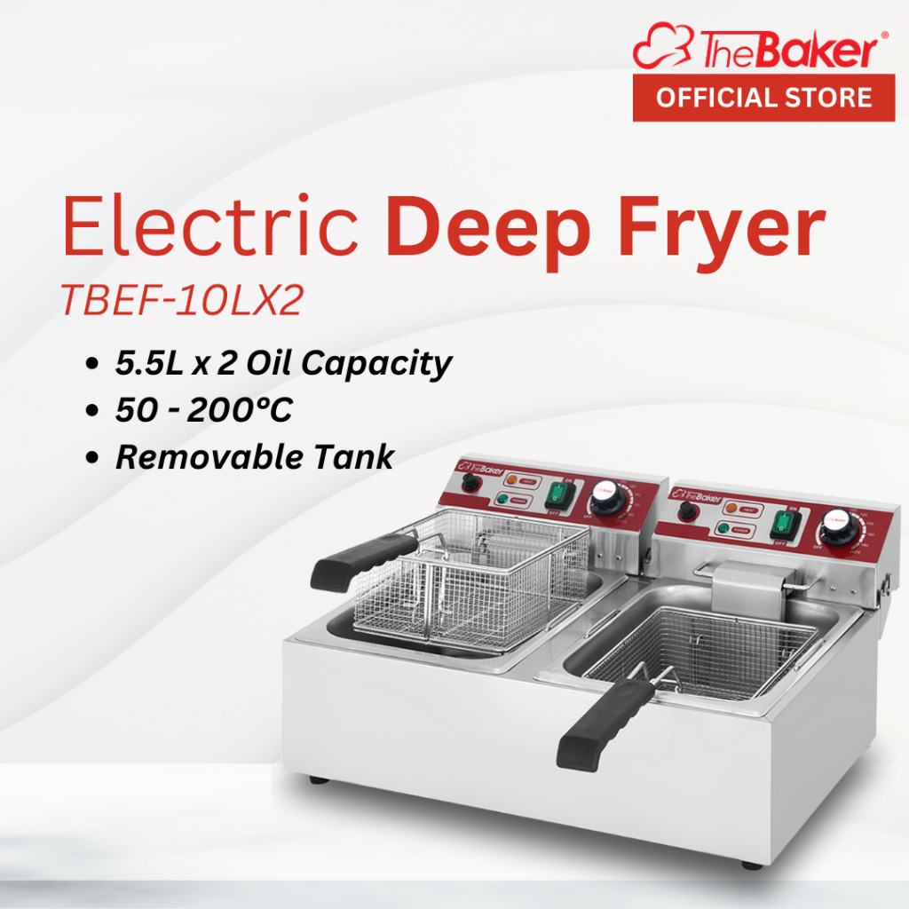 The Baker Commercial Electric Deep Fryer TBEF-10LX2 | Shopee Malaysia