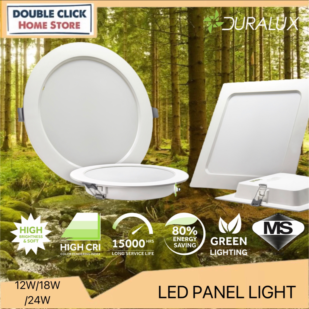 (Sirim) Duralux 12W 18W 24W Recessed Led Downlight Round/Square ...