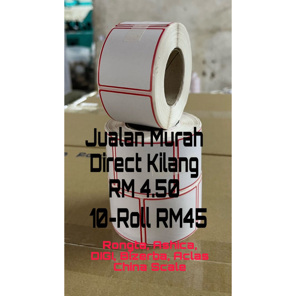Label Timbang Ashica Rongta Ishida Digi Bizerba Aclas Penimbang sticker ...