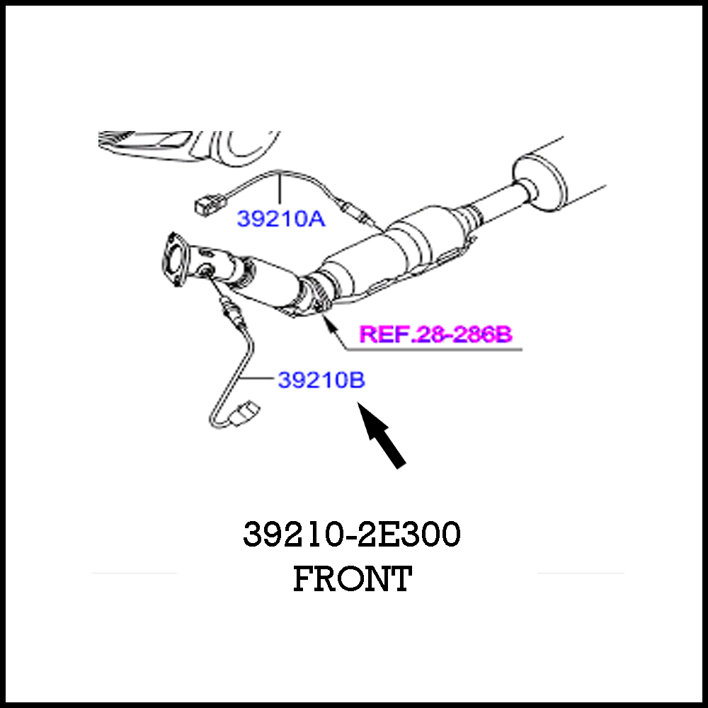 Hyundai Elantra MD 1.8 Genuine Mobis Oxygen Sensor (Front 39210-2E300 ...