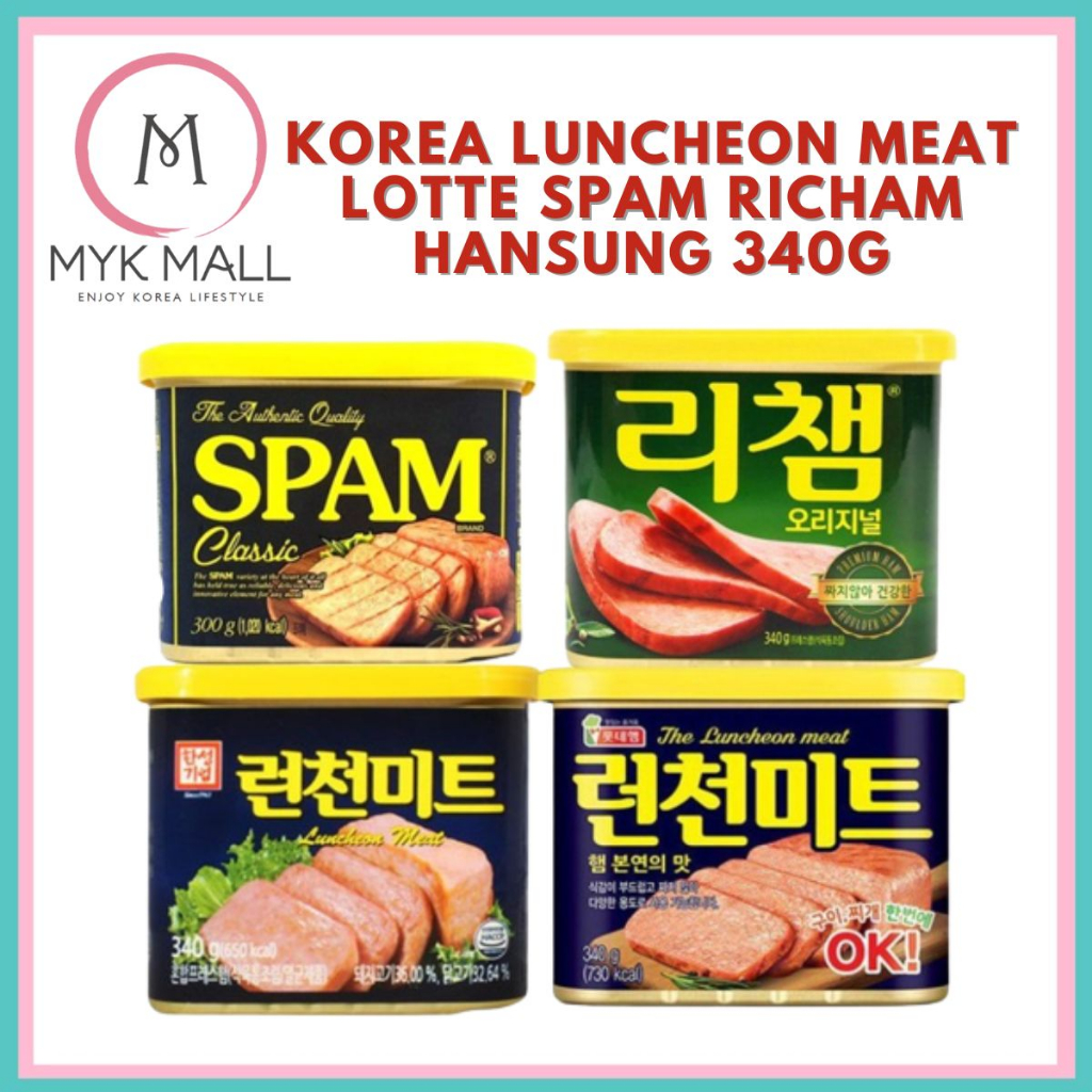 Korea Luncheon Meat Lotte Spam Richam Hansung 340g 韩国午餐肉 | Shopee Malaysia