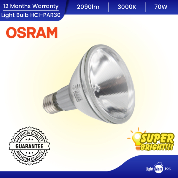Osram 70W Powerball HCI-PAR30 Light Bulb 830 WDL SP Indoor Outdoor Pendant Down Wall Lights Made ...