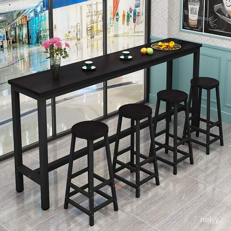 180cm/4 Chairs bar counter high stool long bar table against the ...