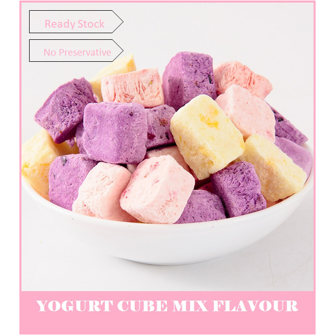 🍓🥭Frozen Yogurt Fruit Cube Mix Flavour🍎🔥Big Cube and Small Cube【30g ...