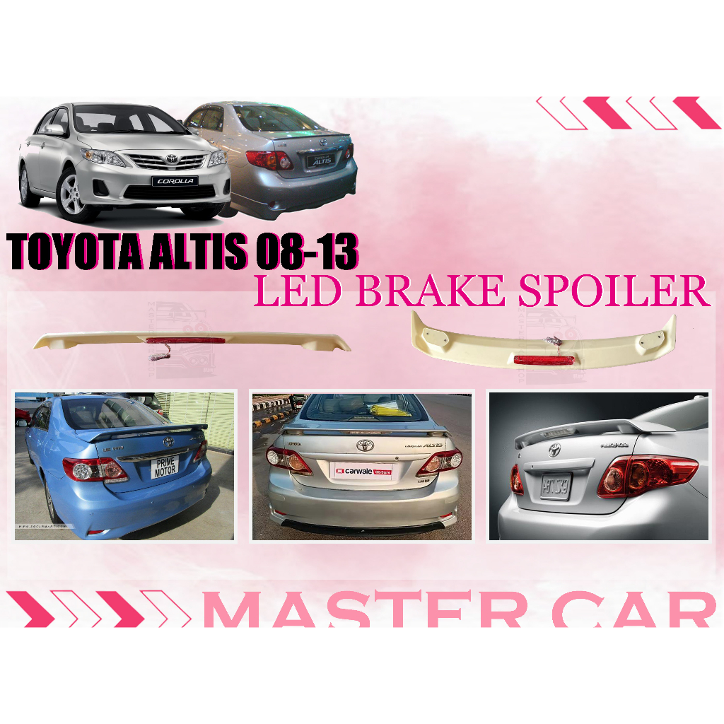 TOYOTA ALTIS COROLLA AE150 08-12 YEAR BRAKE LAMP LED SPOILER TRD DESIGN ...