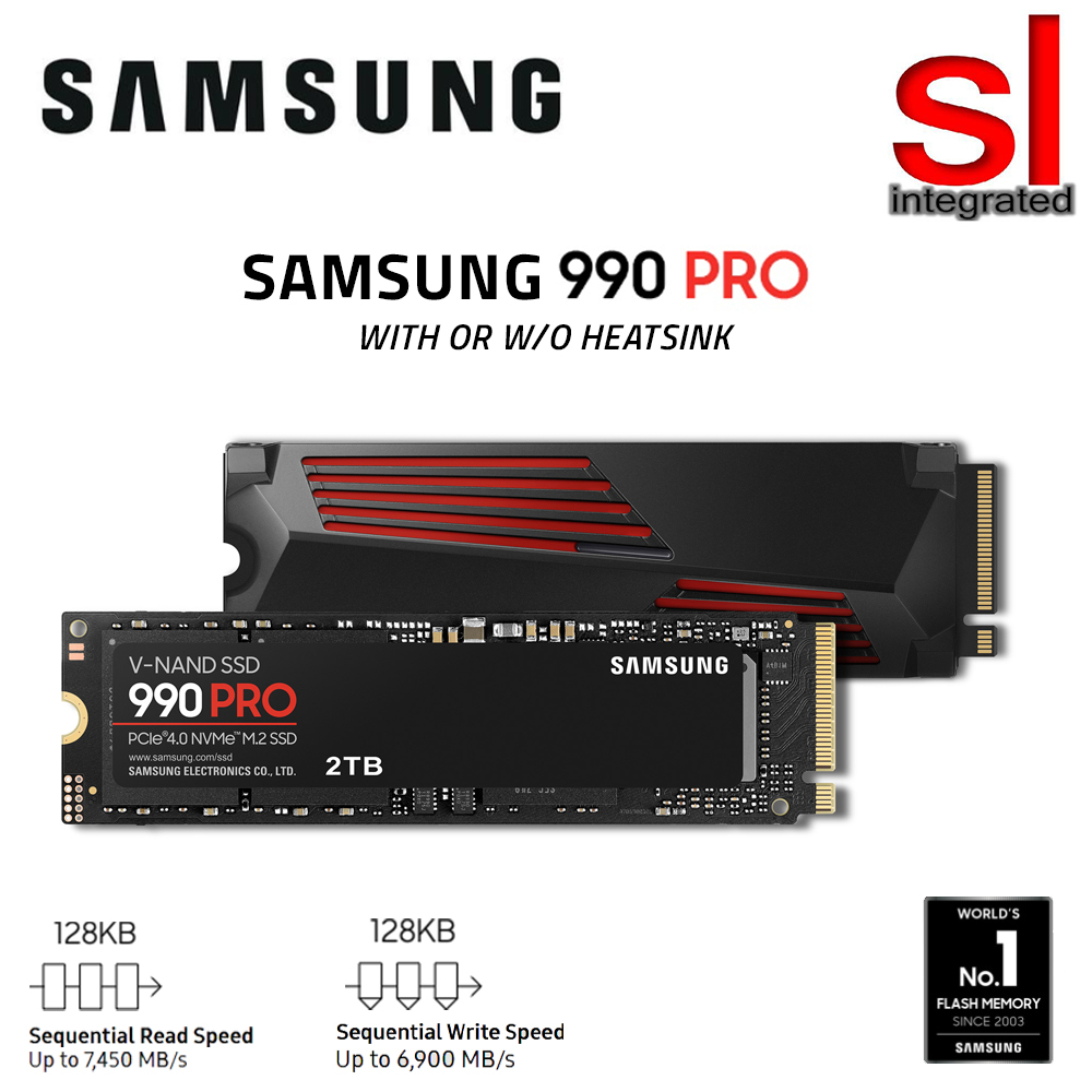 Samsung 990 Pro Gen4 NVMe M.2 Internal SSD - [1TB/2TB/4TB [With or Without Heatsink] | Shopee ...