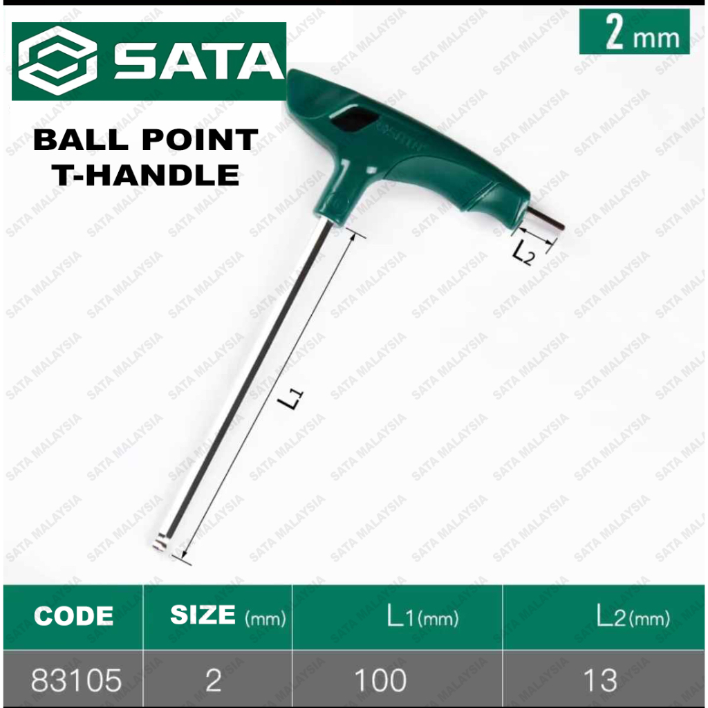 SATA Metric T-Handle Hex Key T Handle Sata T Shape Hex Key Allen Wrench ...
