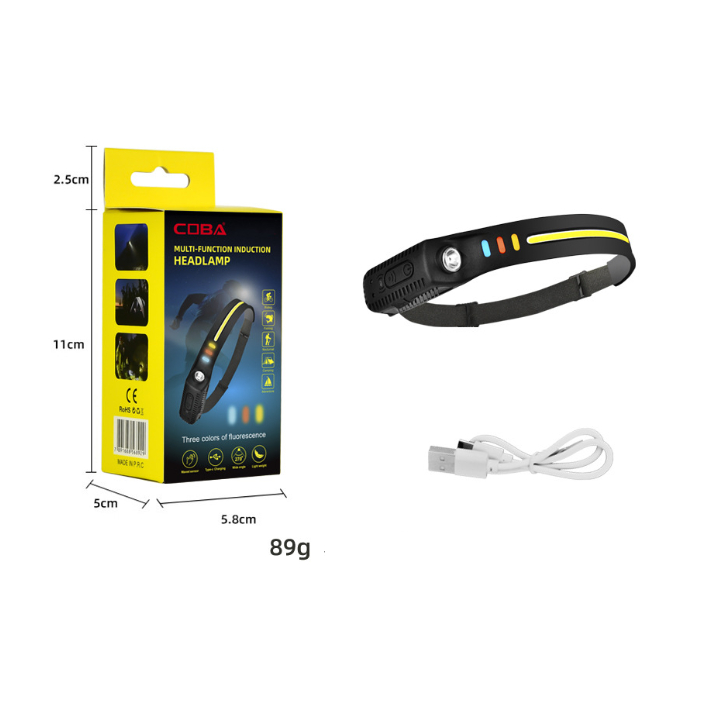 USB Charging Waterproof LED Headlamp Source Running Head-Mounted Light ...