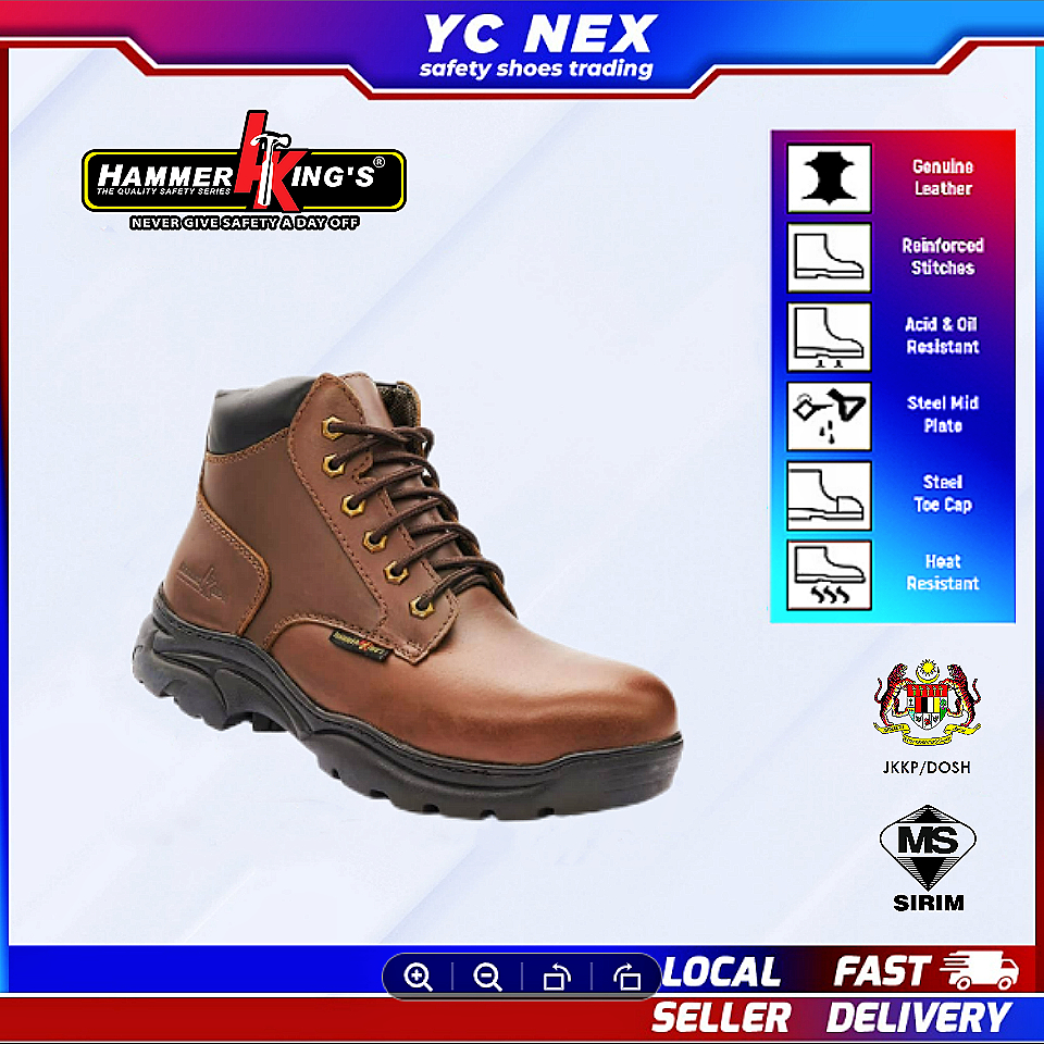 Safety Shoes Boots Steel Toe Cap Mid Cut Lace Up Premium Quality ...