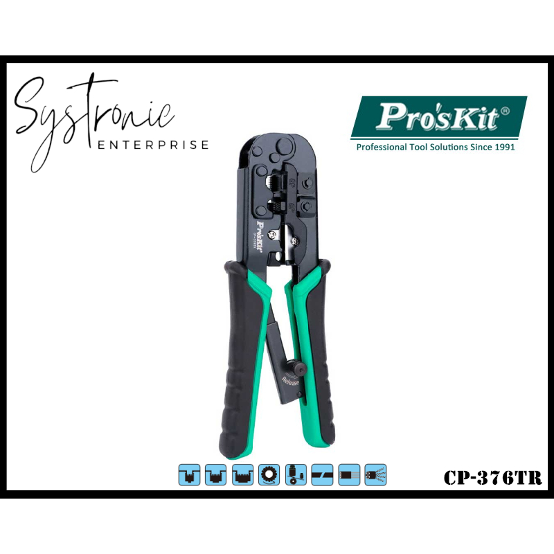 Pro'skit CP-376TR 4P/6P/8P Telecom Crimping Tool (190mm) | Shopee Malaysia