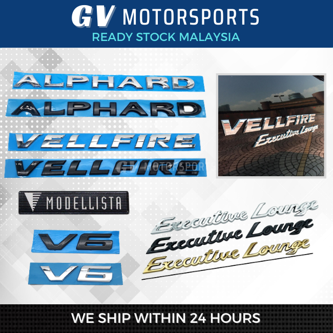 READY STOCK Toyota Vellfire Alphard Executive Lounge V6 Emblem Logo ...