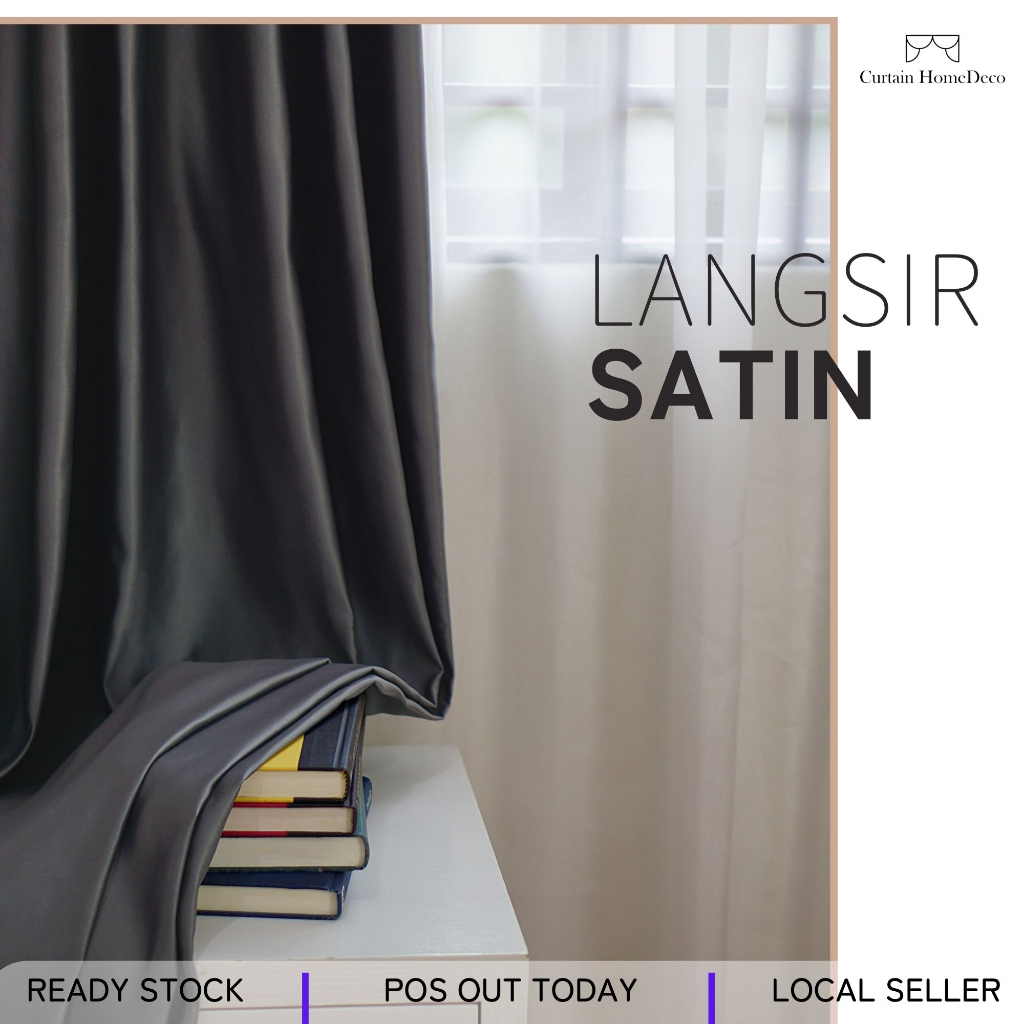 Curtain NOAH Langsir 80% BLACKOUT | Night Curtain Warna Langsir Dark ...