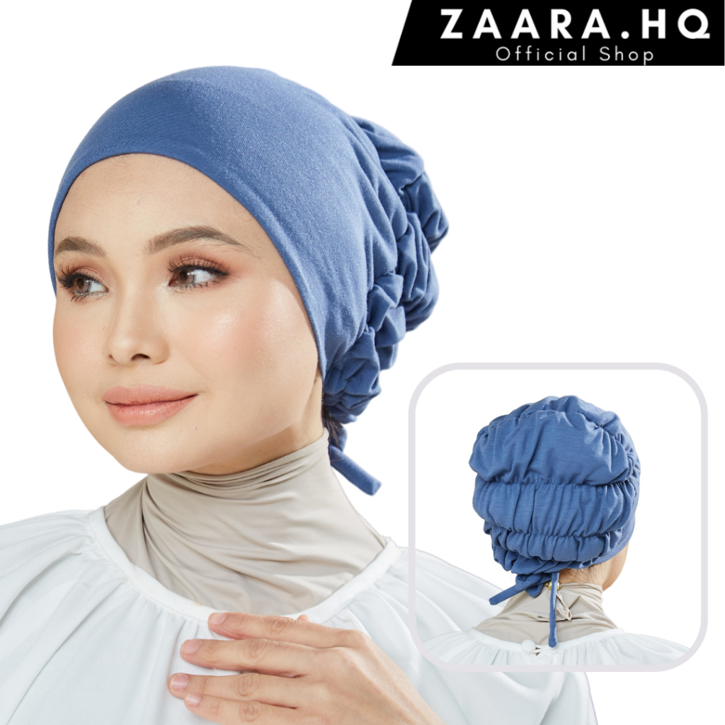 Zaara.hq | Inner Hijab Cap Elastic Tie Back | Shopee Malaysia
